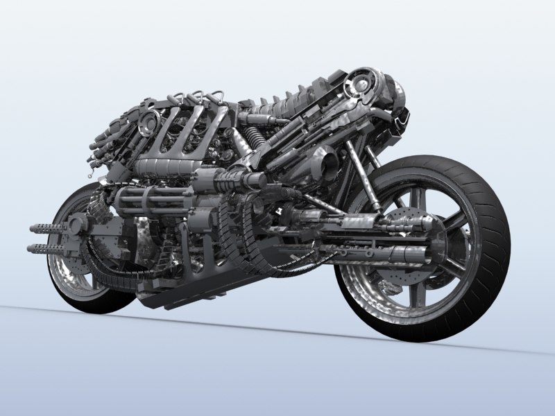 Terminator Robot Motorcycle 3D Model – Buy Terminator Robot Motorcycle ...