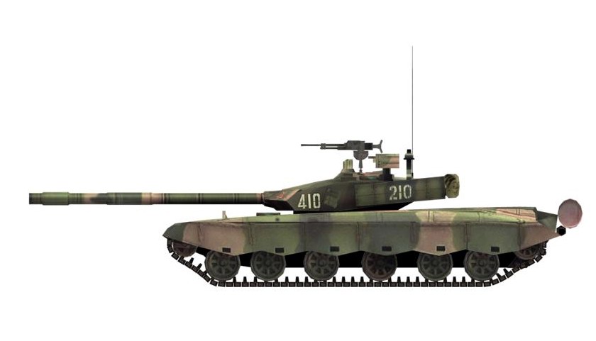 Chinese Type Main Battle Tank 99 3D Model - FlatPyramid