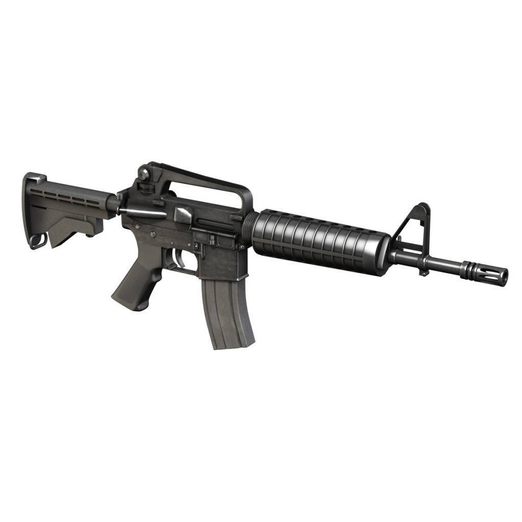 Colt M4 Commando Assault rifle 3D Model - FlatPyramid