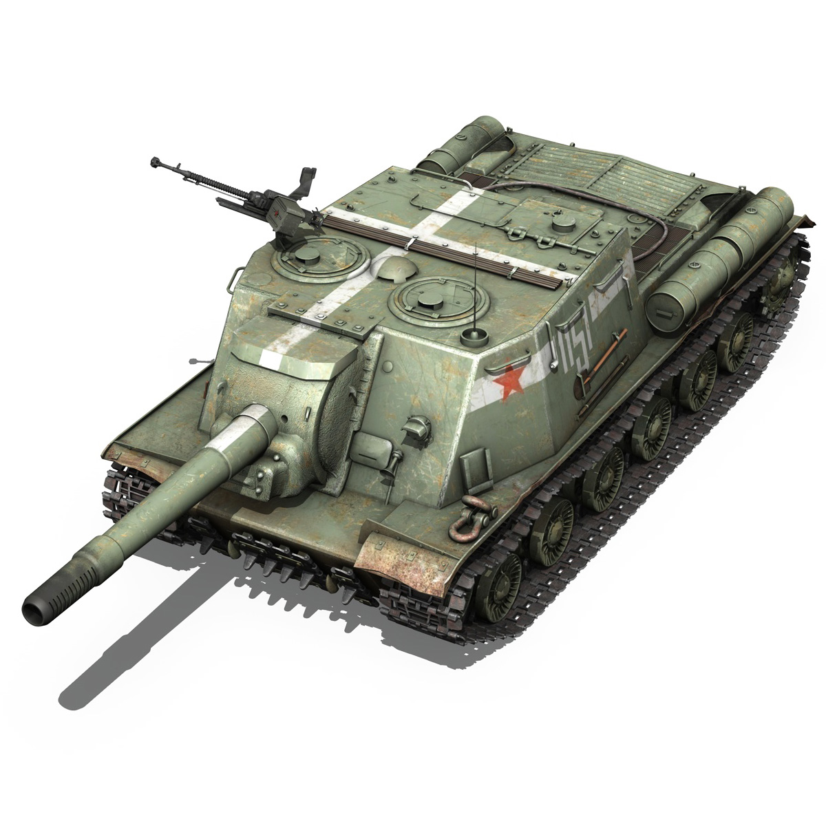 ISU 152 Soviet heavy self propelled gun 3D Model – Buy ISU 152 Soviet ...