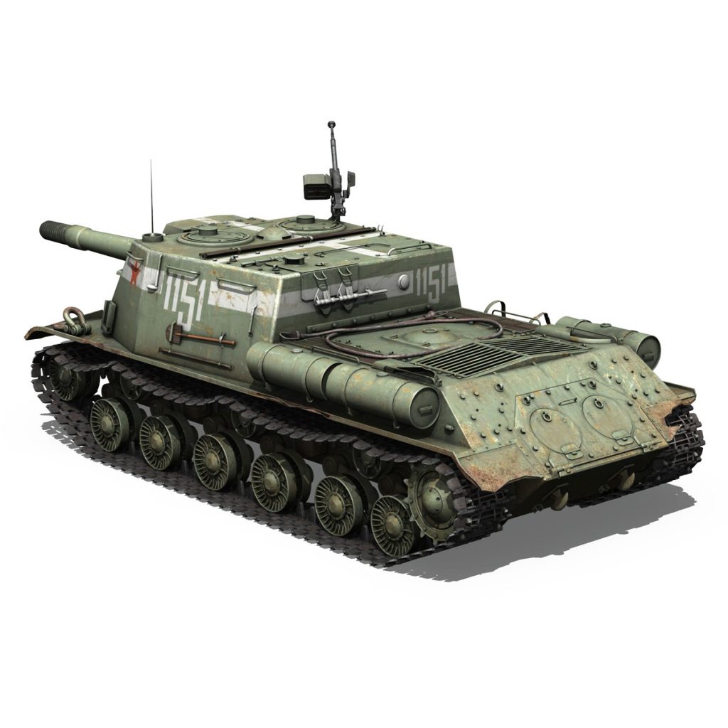 ISU 152 Soviet heavy self propelled gun 3D Model - FlatPyramid