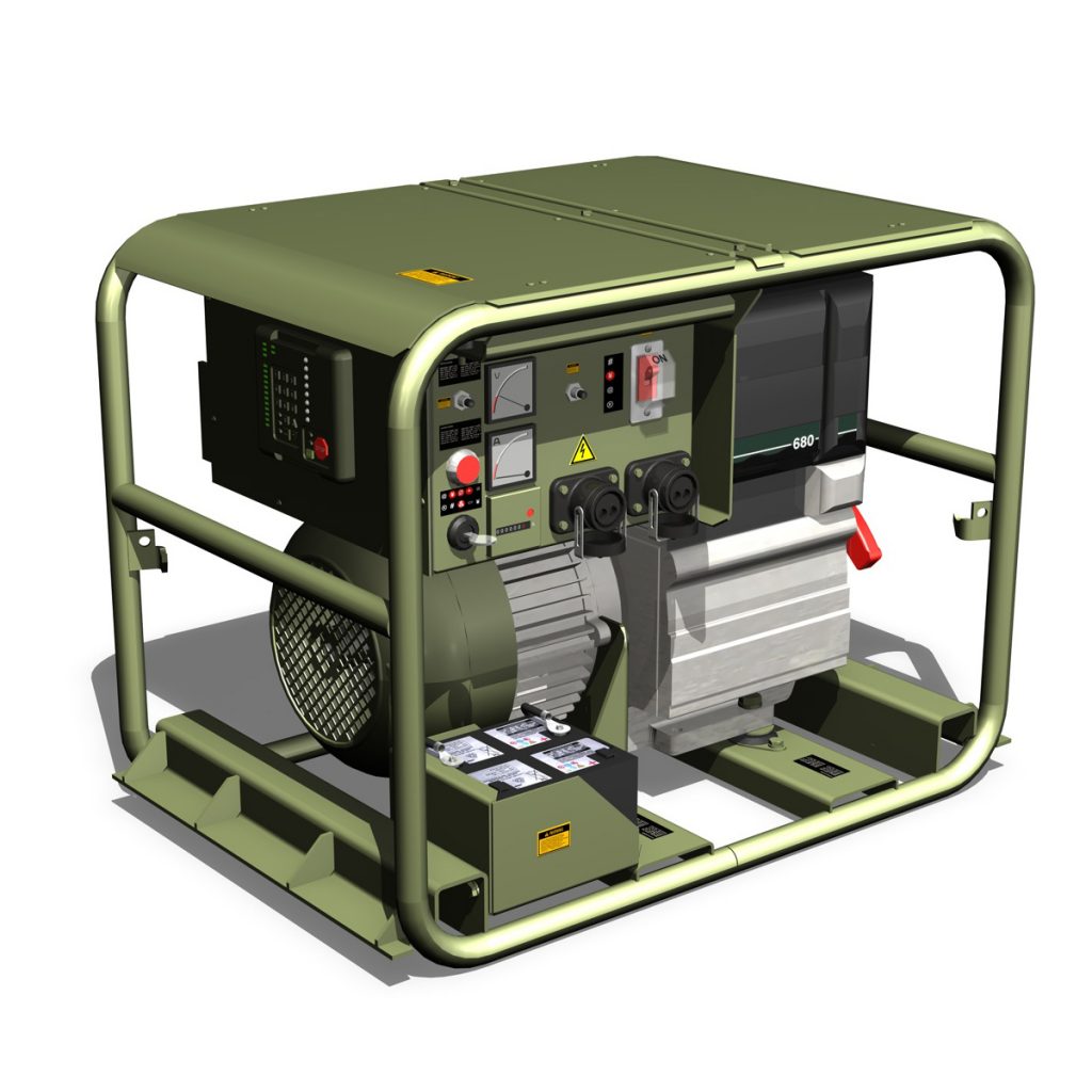 Military diesel generator 3D Model - FlatPyramid