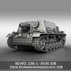 StuIG 33B - Self-propelled heavy Infantry Gun 3D Model - FlatPyramid
