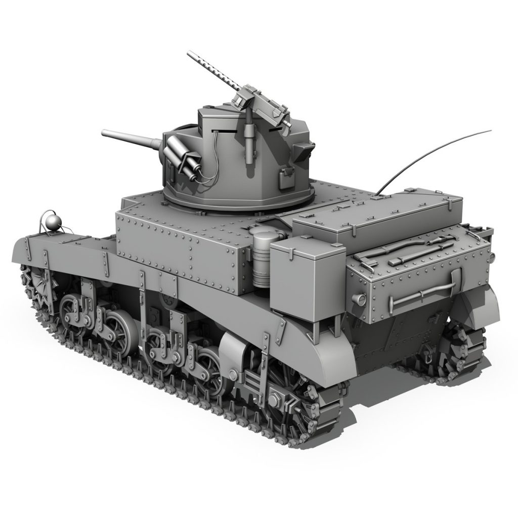 The M3 Light Tank - Honey 3D Model - FlatPyramid