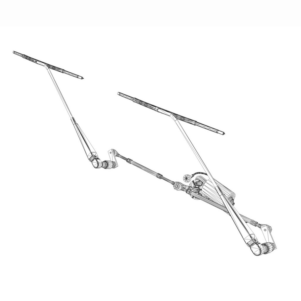 Wiper with transmission and drive unit 3D Model - FlatPyramid