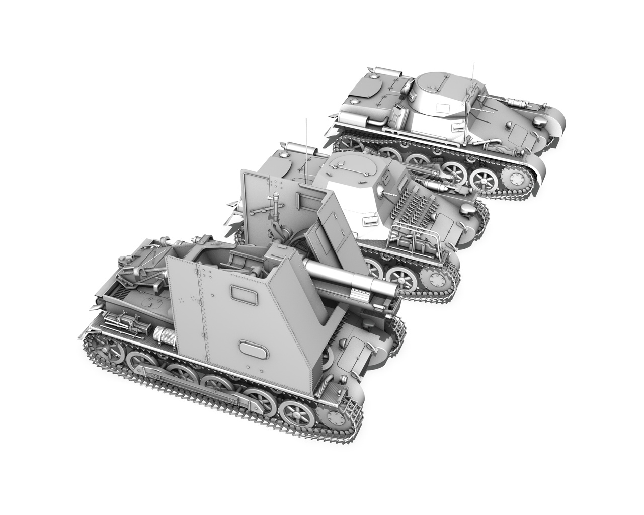 Panzerkampfwagen 1 - Panzer 1 Collection 3D Model - FlatPyramid