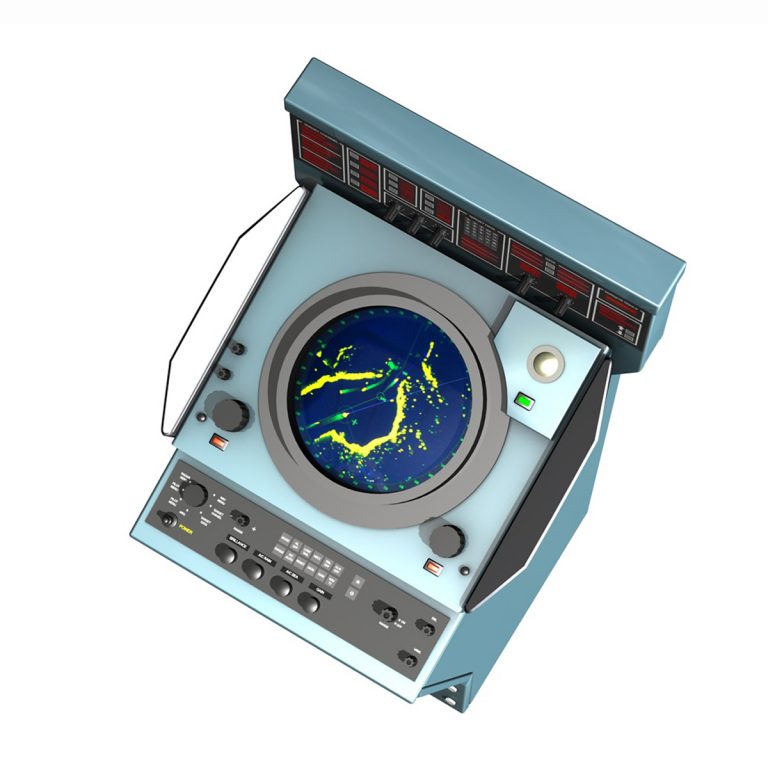 Naval Radar Console 3D Model - FlatPyramid