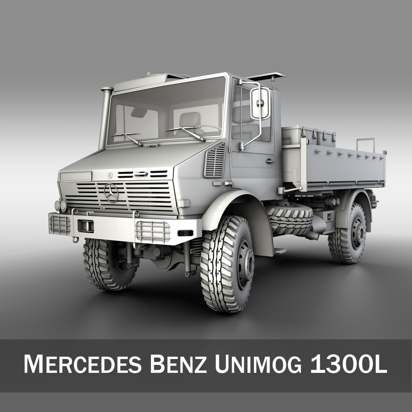 Mercedes Benz Unimog U1300L 3D Model | FlatPyramid