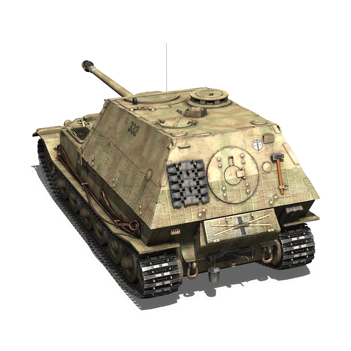 SD.KFZ 184 Tank destroyer Tiger (P) Elefant 3D Model | FlatPyramid