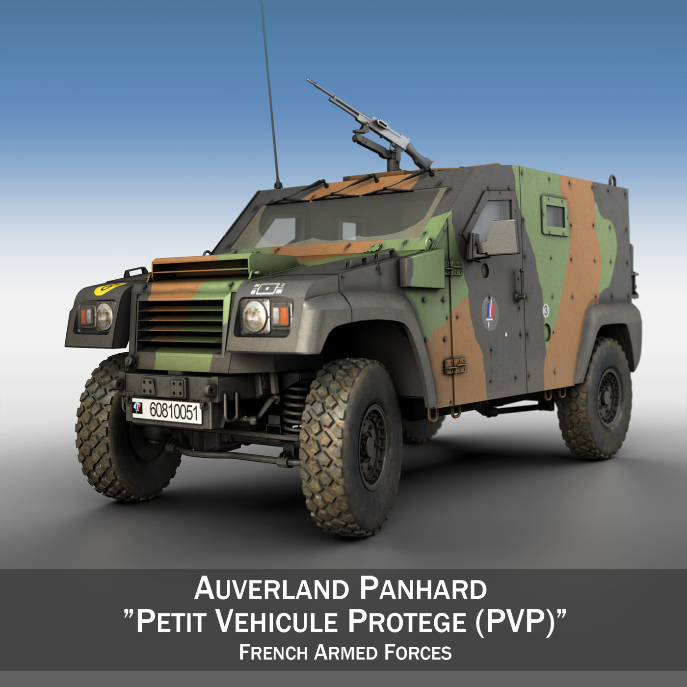 Auverland Panhard PVP - French Army 3D Model | FlatPyramid