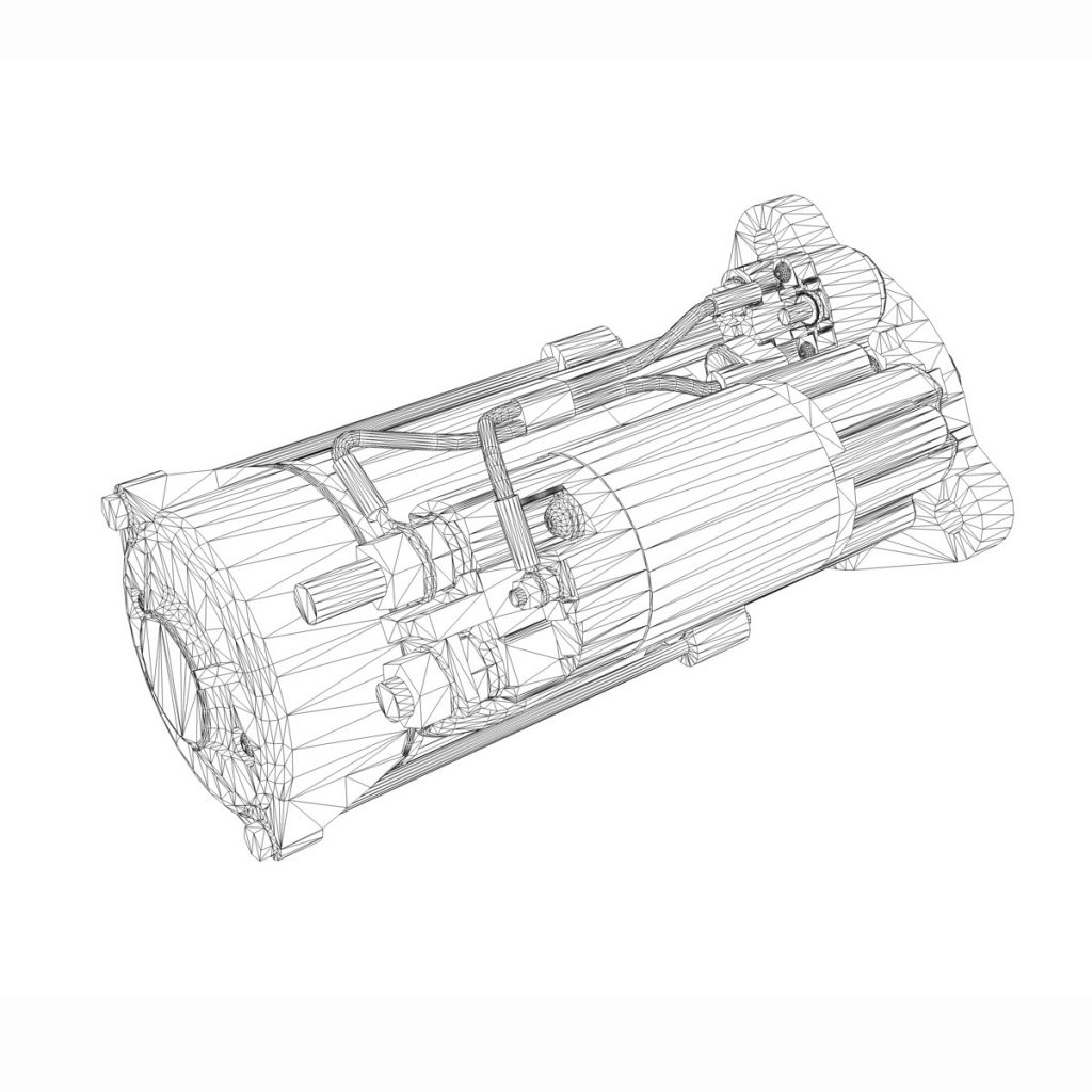 Starter motor 3D Model - FlatPyramid