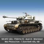 SD.KFZ 161 - PzKpfw IV - Panzer 4 - Ausf.H Winter 3D Model - FlatPyramid