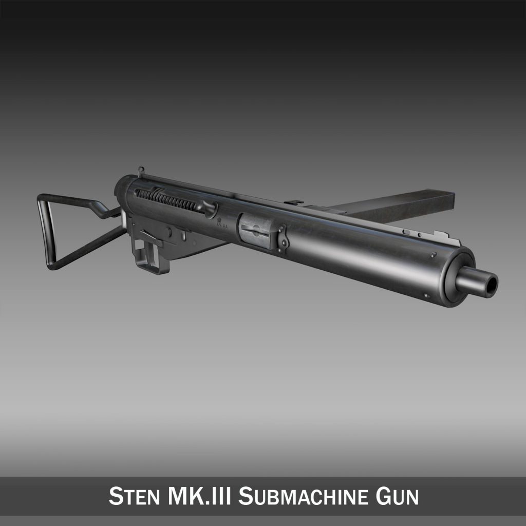 Sten MK.III Submachine Gun 3D Model - FlatPyramid
