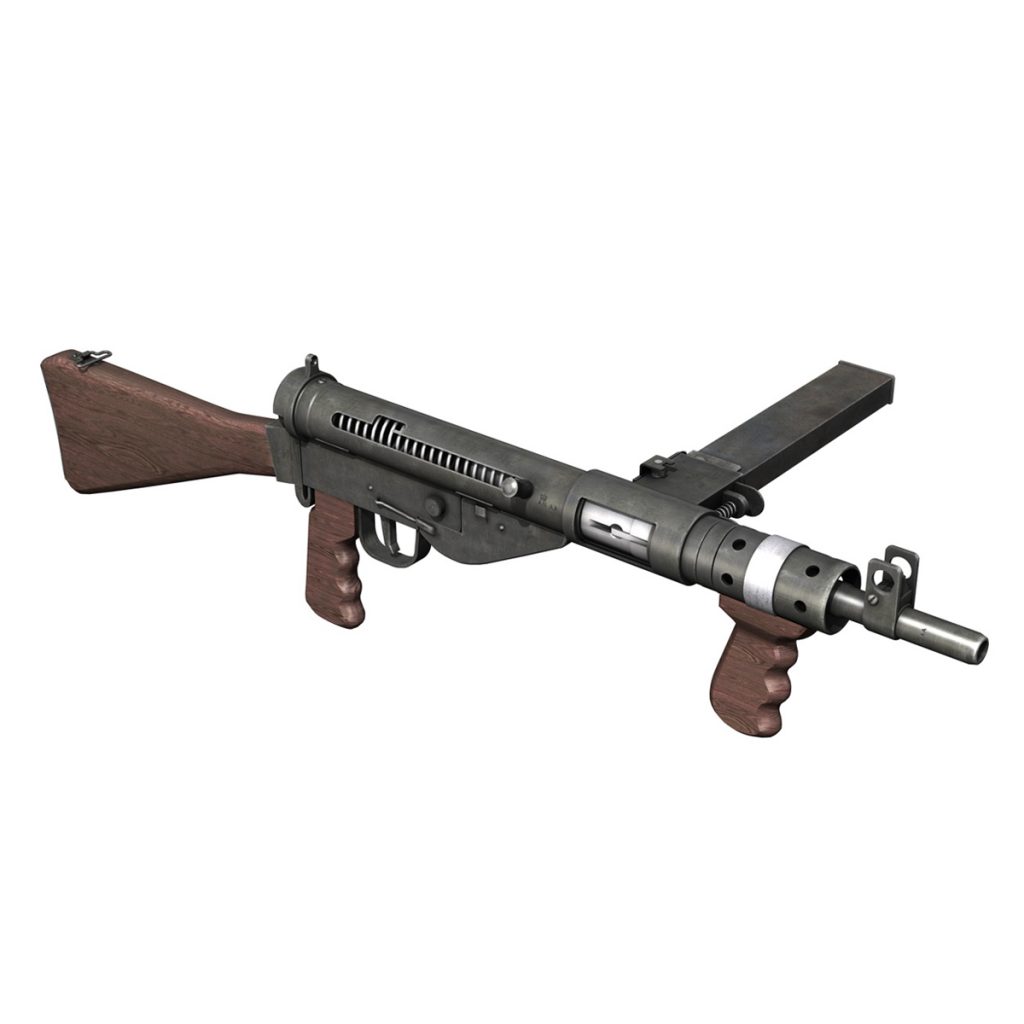 Sten MK.V Submachine Gun 3D Model - FlatPyramid