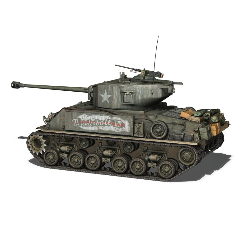 M4A3E8 HVSS Sherman - Thunderbolt VII 3D Model - FlatPyramid