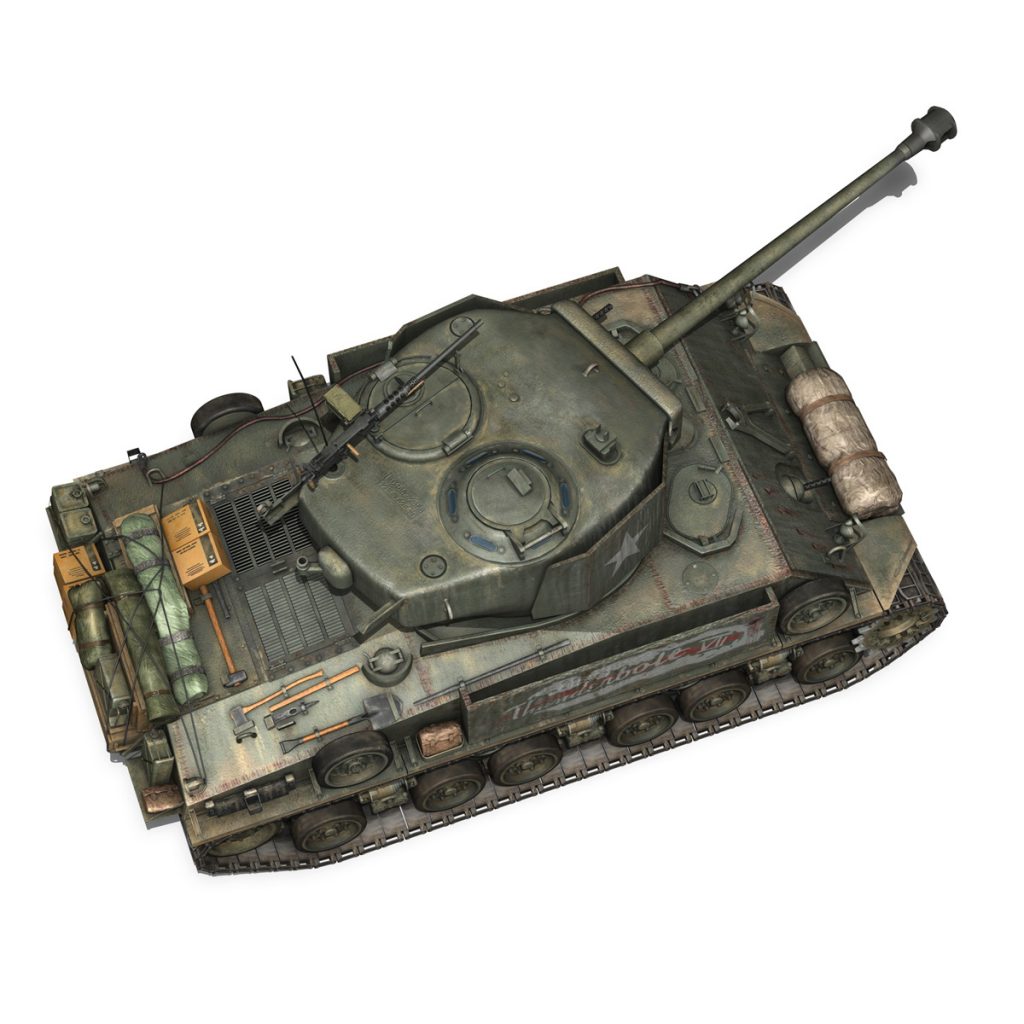 M4A3E8 HVSS Sherman - Thunderbolt VII 3D Model - FlatPyramid