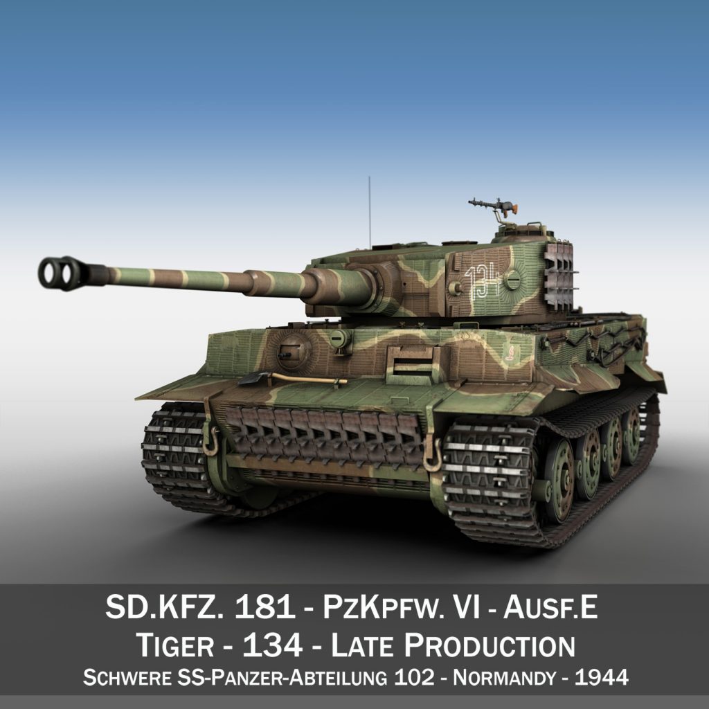 Panzer VI - Tiger - 134 - Late Production 3D Model - FlatPyramid