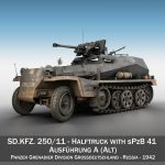 SD.KFZ 250/11 - Halftruck with sPzB 41 - PzGrenDiv 3D Model - FlatPyramid