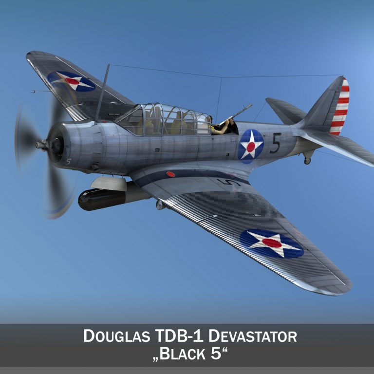 Douglas TDB-1 Devastator 3D Model - FlatPyramid