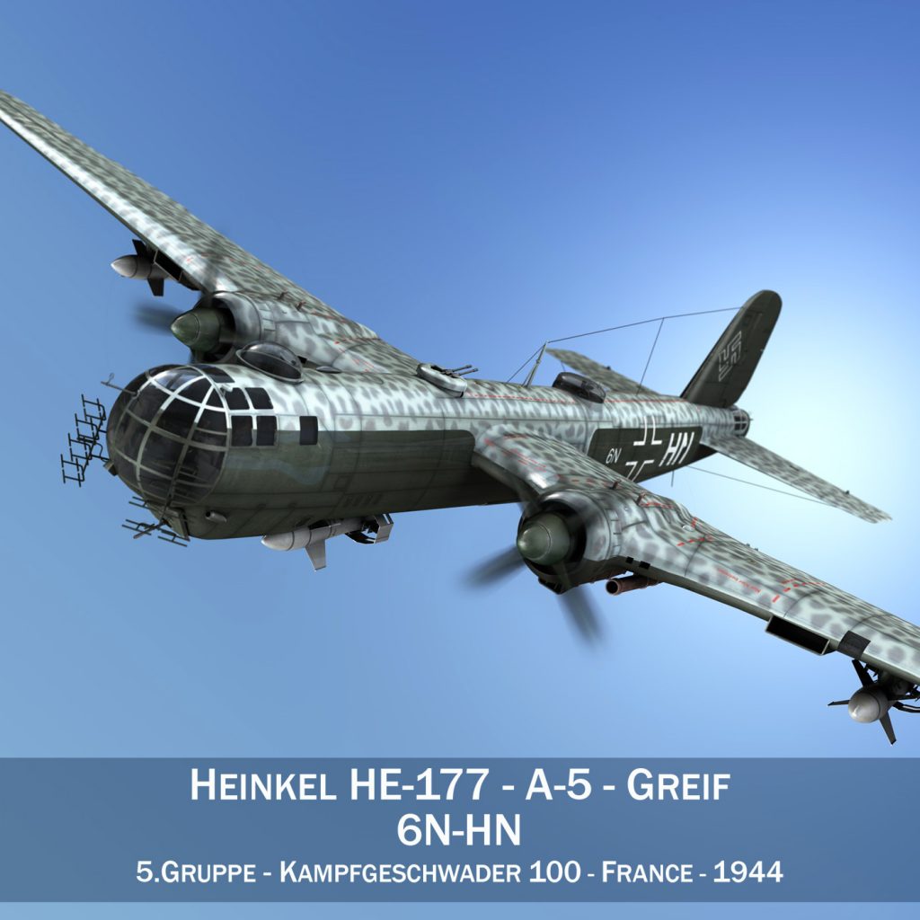 Heinkel He-177 - Greif - 6NHN 3D Model - FlatPyramid