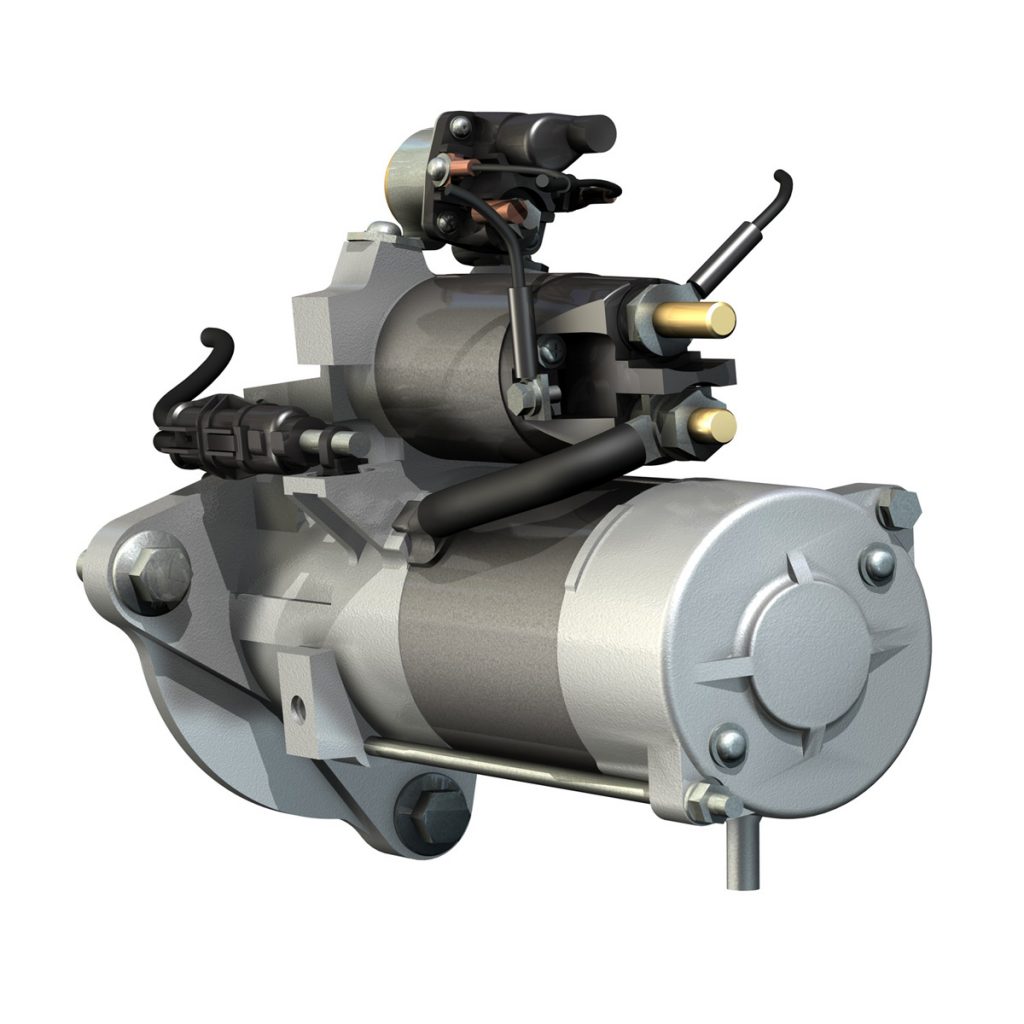 Starter Motor 04 3D Model - FlatPyramid