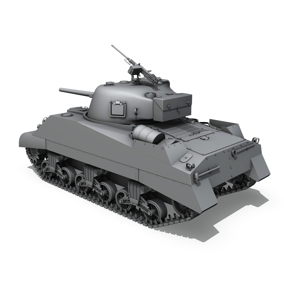 M4 Sherman MK III - British army 3D Model - FlatPyramid