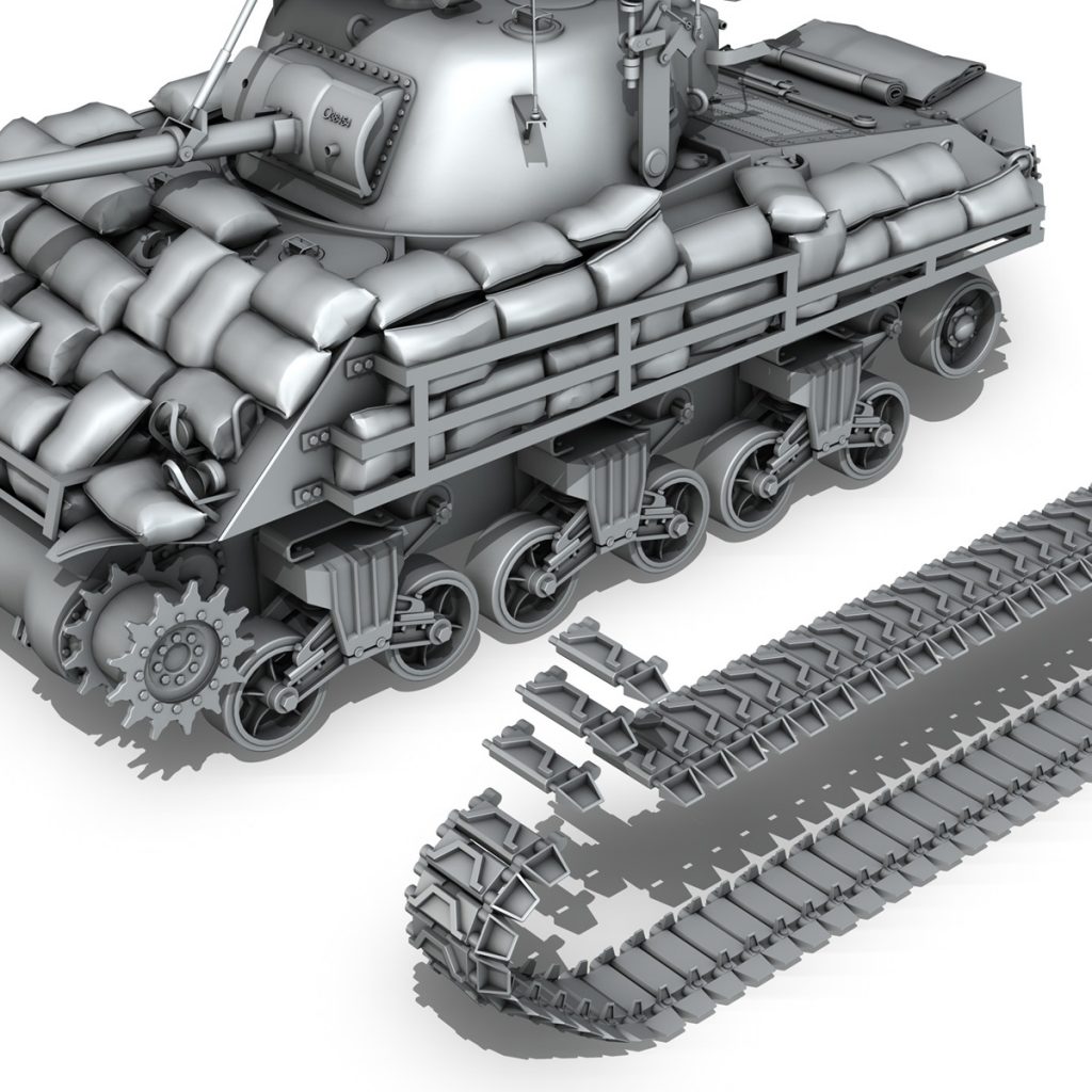 M4A3 Sherman - Calliope modification 3D Model - FlatPyramid