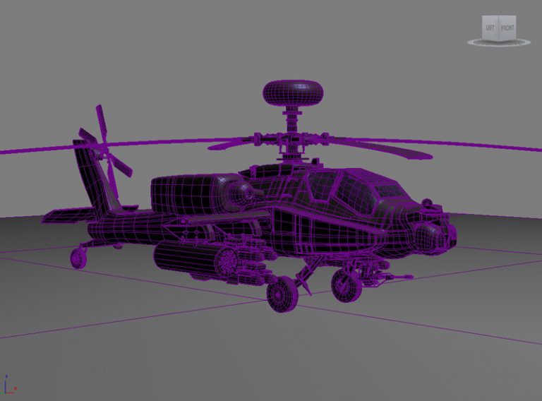 The Boeing Apache Helicopter 3D Model - FlatPyramid