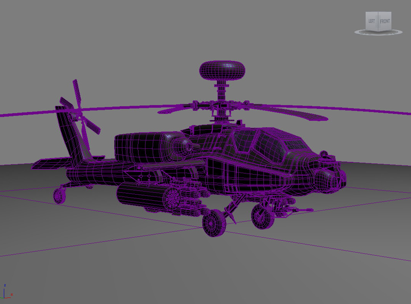 The Boeing Apache Helicopter 3D Model - FlatPyramid