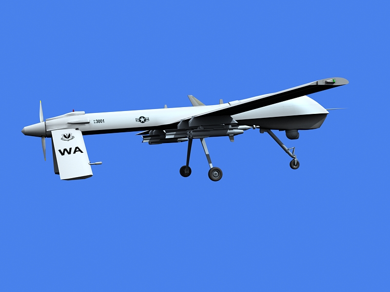 MQ-1 Predator (UAV) 3D Model | FlatPyramid