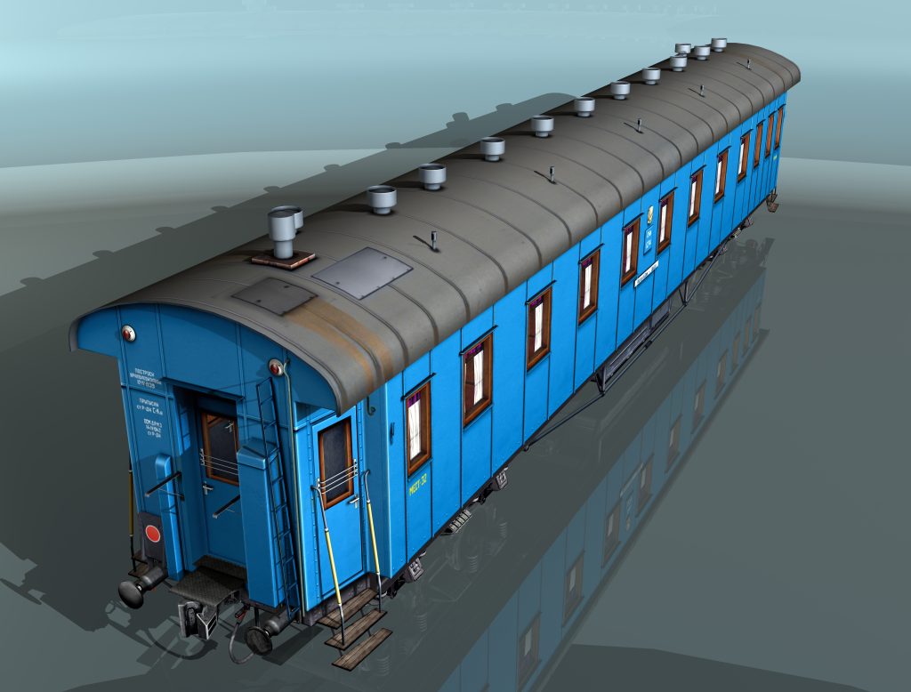 Passenger rail car 3D Model - FlatPyramid