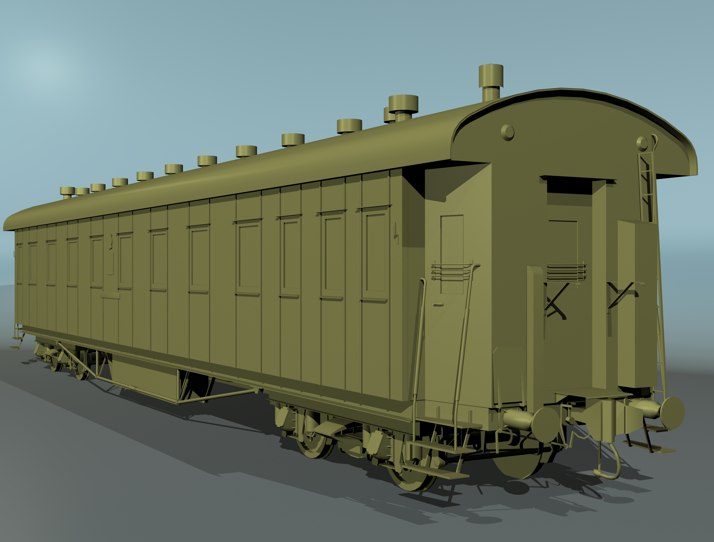 Passenger rail car 3D Model – Buy Passenger rail car 3D Model | FlatPyramid