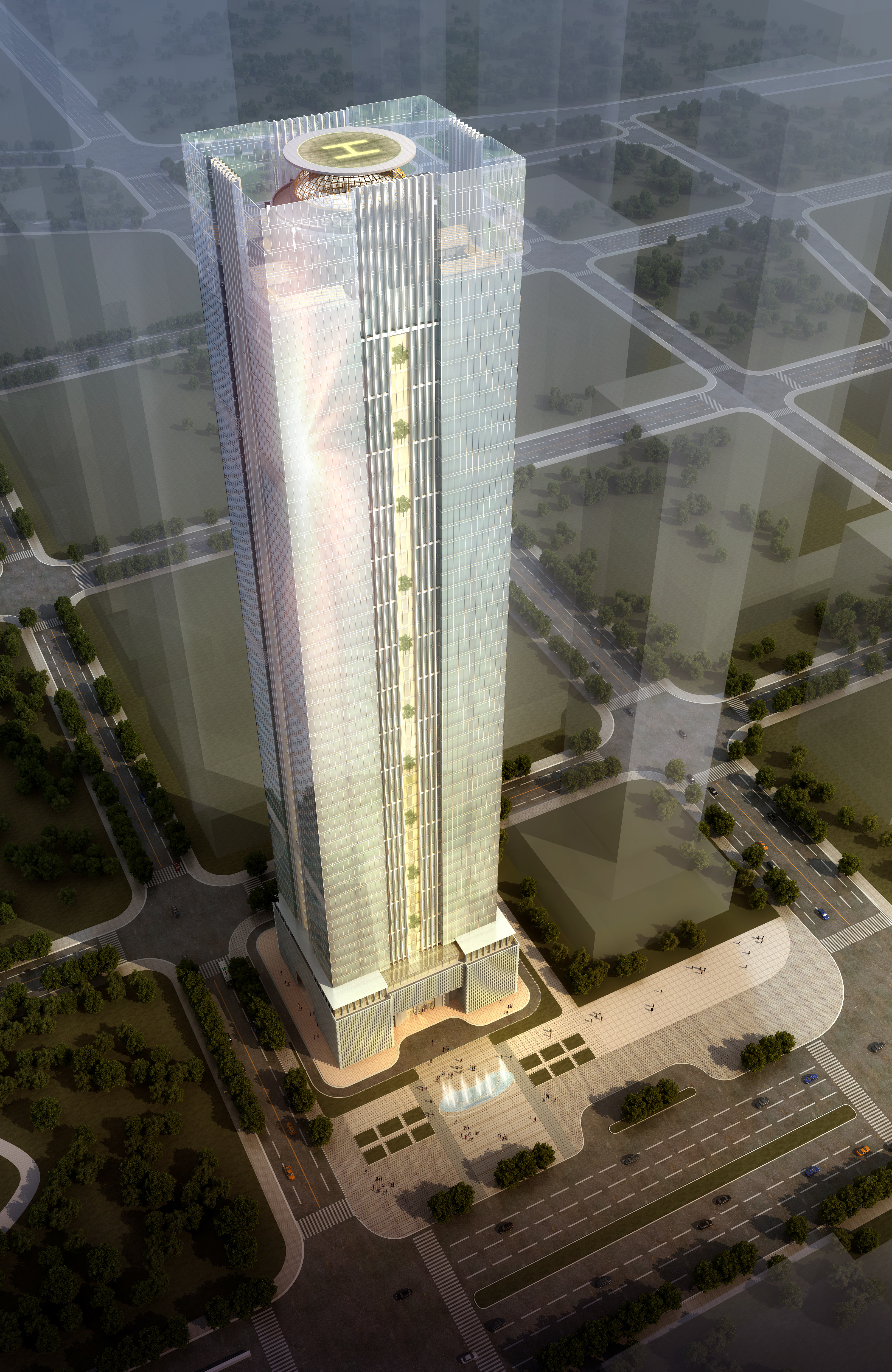 Skyscraper Office Building 005 3D Model - FlatPyramid