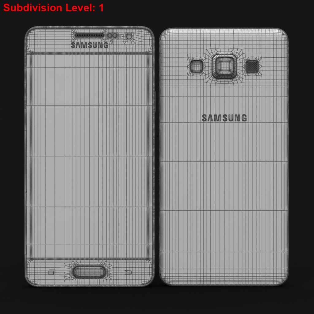 Samsung Galaxy A3 and A3 Duos Silver 3D Model - FlatPyramid