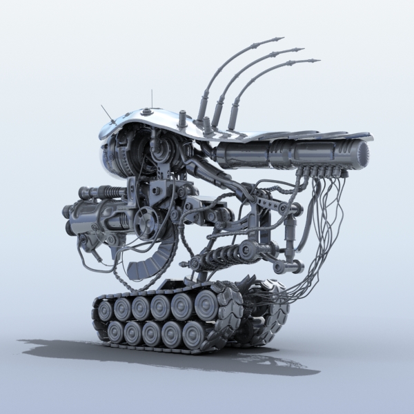 Robot 08 3D Model - FlatPyramid