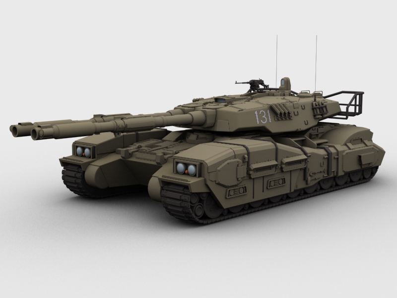 Type 61 main battle tank 3D Model - FlatPyramid
