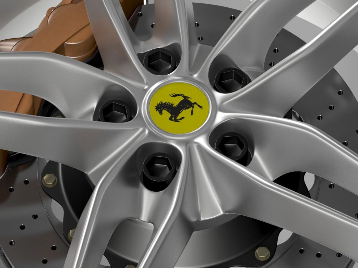 Ferrari 488 GTB 2015 wheel 3D Model - FlatPyramid