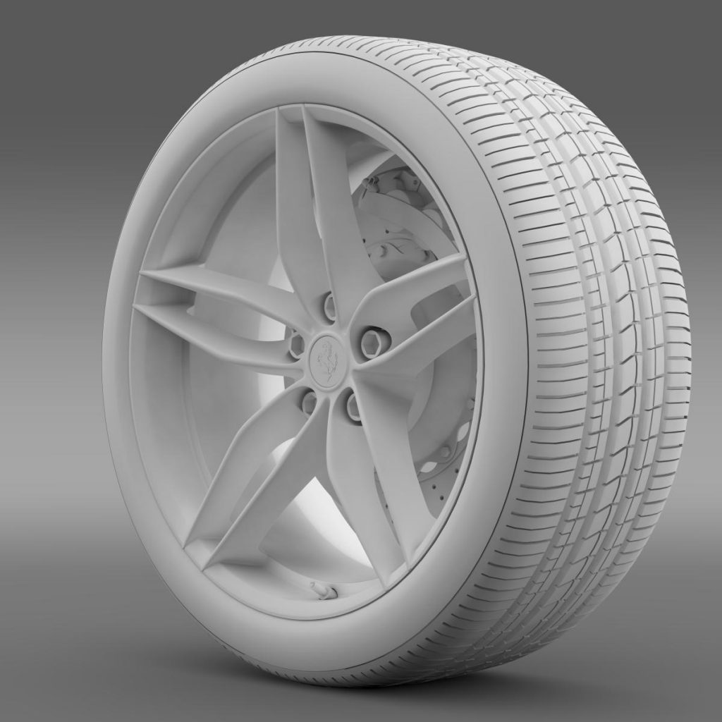 Ferrari 488 GTB 2015 wheel 3D Model - FlatPyramid