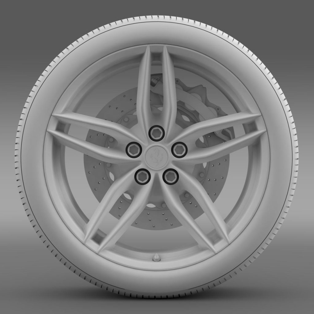 Ferrari 488 GTB 2015 wheel 3D Model - FlatPyramid