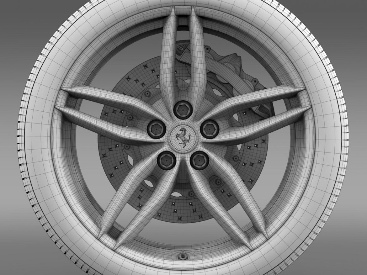 Ferrari 488 GTB 2015 wheel 3D Model - FlatPyramid