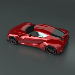 Toyota ft1 concept car restyled 3D Model - FlatPyramid