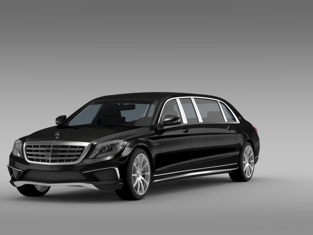 AMG Mercedes Maybach Pullman VV222 2015 3D Model - FlatPyramid