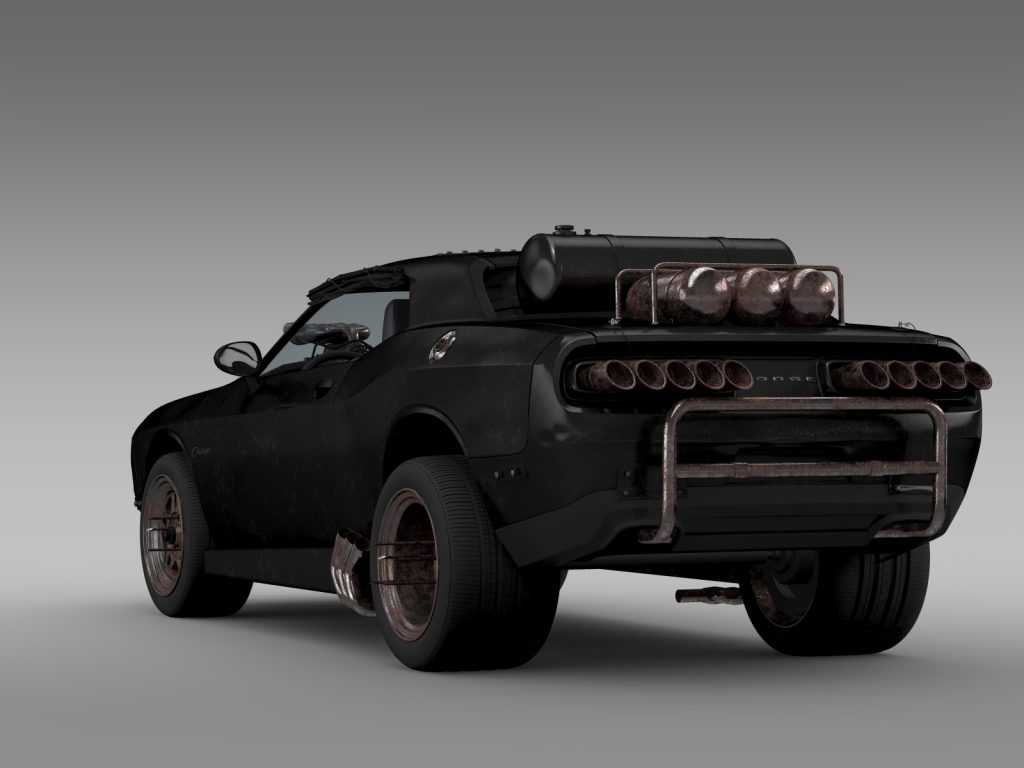 Mad Max Fight Interceptor Dodge Challenger 2015 3D Model - FlatPyramid