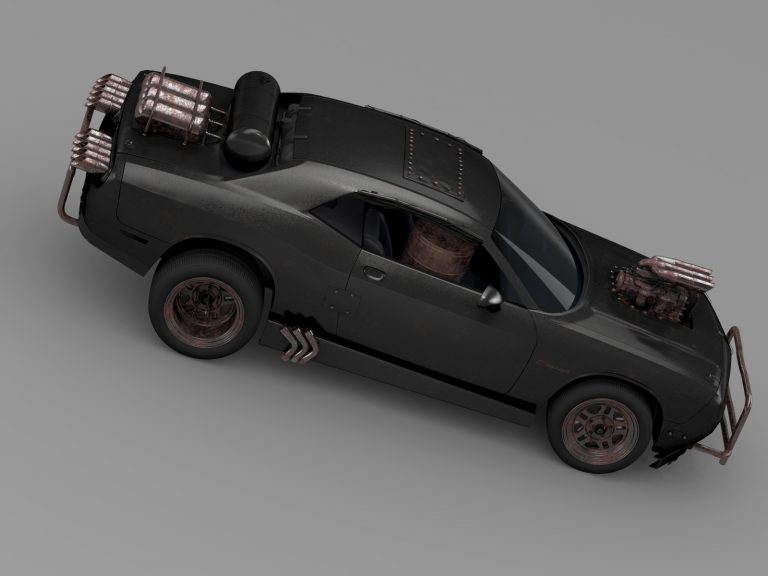 Mad Max Fight Interceptor Dodge Challenger 2015 3D Model - FlatPyramid