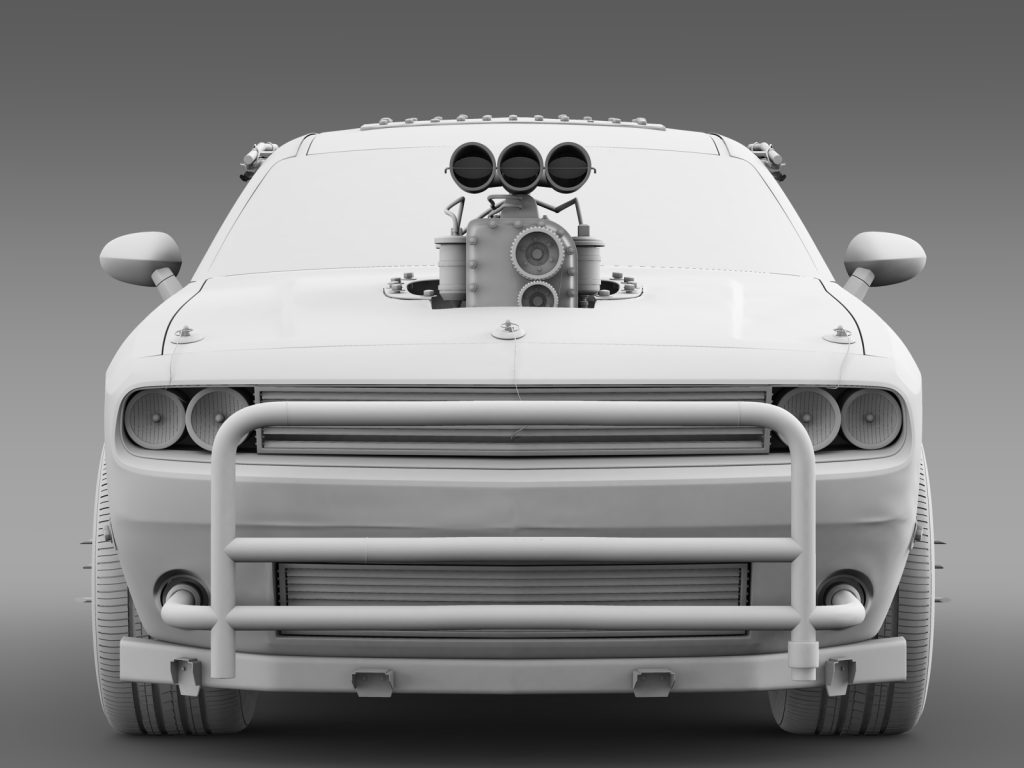 Mad Max Fight Interceptor Dodge Challenger 2015 3D Model - FlatPyramid