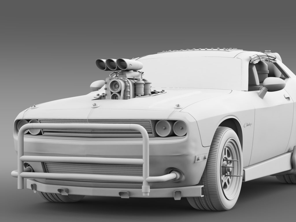Mad Max Fight Interceptor Dodge Challenger 2015 3D Model - FlatPyramid