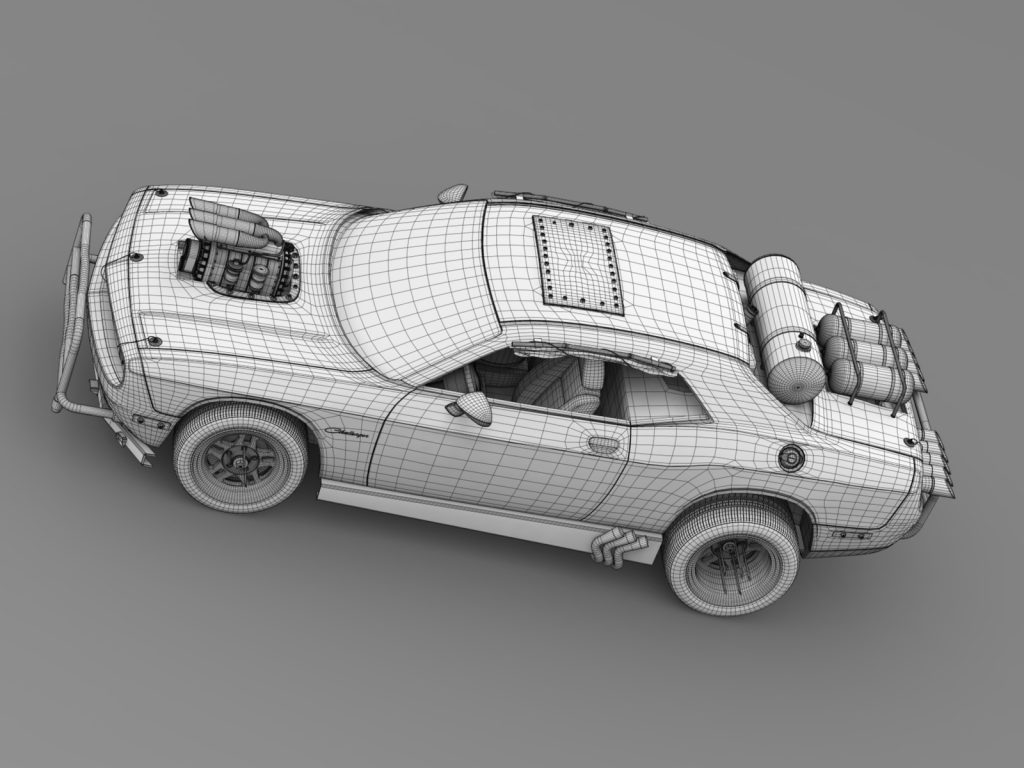 Mad Max Fight Interceptor Dodge Challenger 2015 3D Model - FlatPyramid