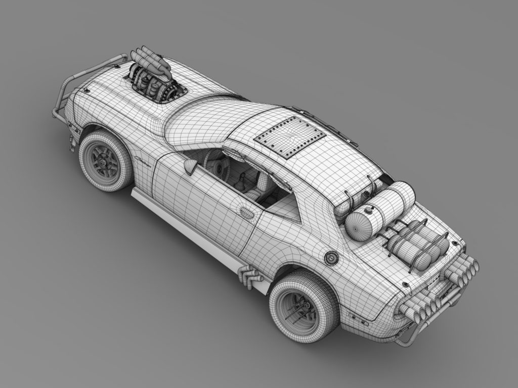 Mad Max Fight Interceptor Dodge Challenger 2015 3D Model - FlatPyramid