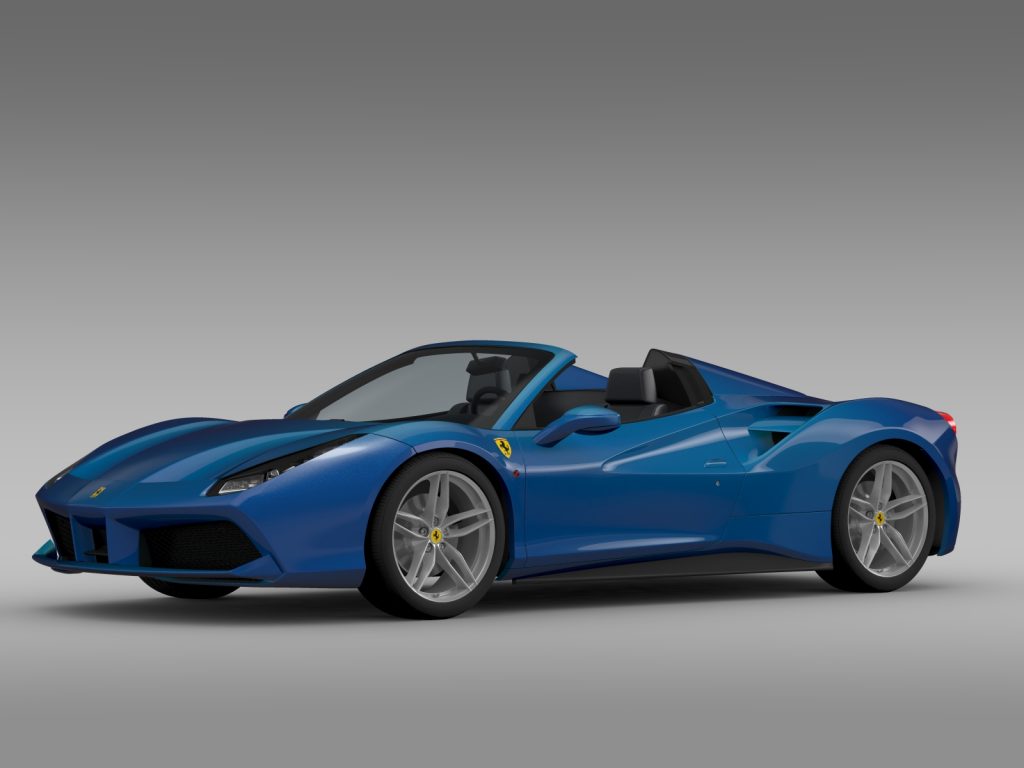 Ferrari 488 Spider 2016 3D Model - FlatPyramid