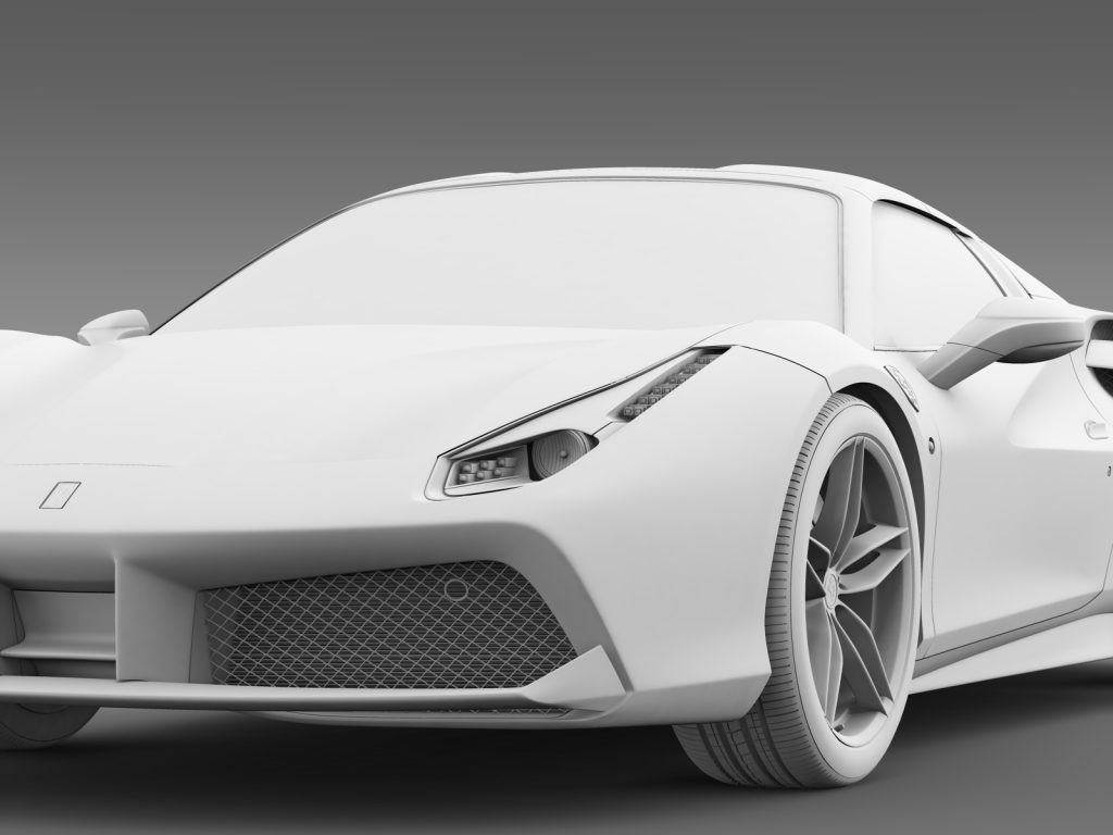 Ferrari 488 Spider 2016 3D Model - FlatPyramid
